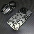 Black Hello Ki-tty phone case, compatible with iPhone 16/15/14/13/12/11 ...
