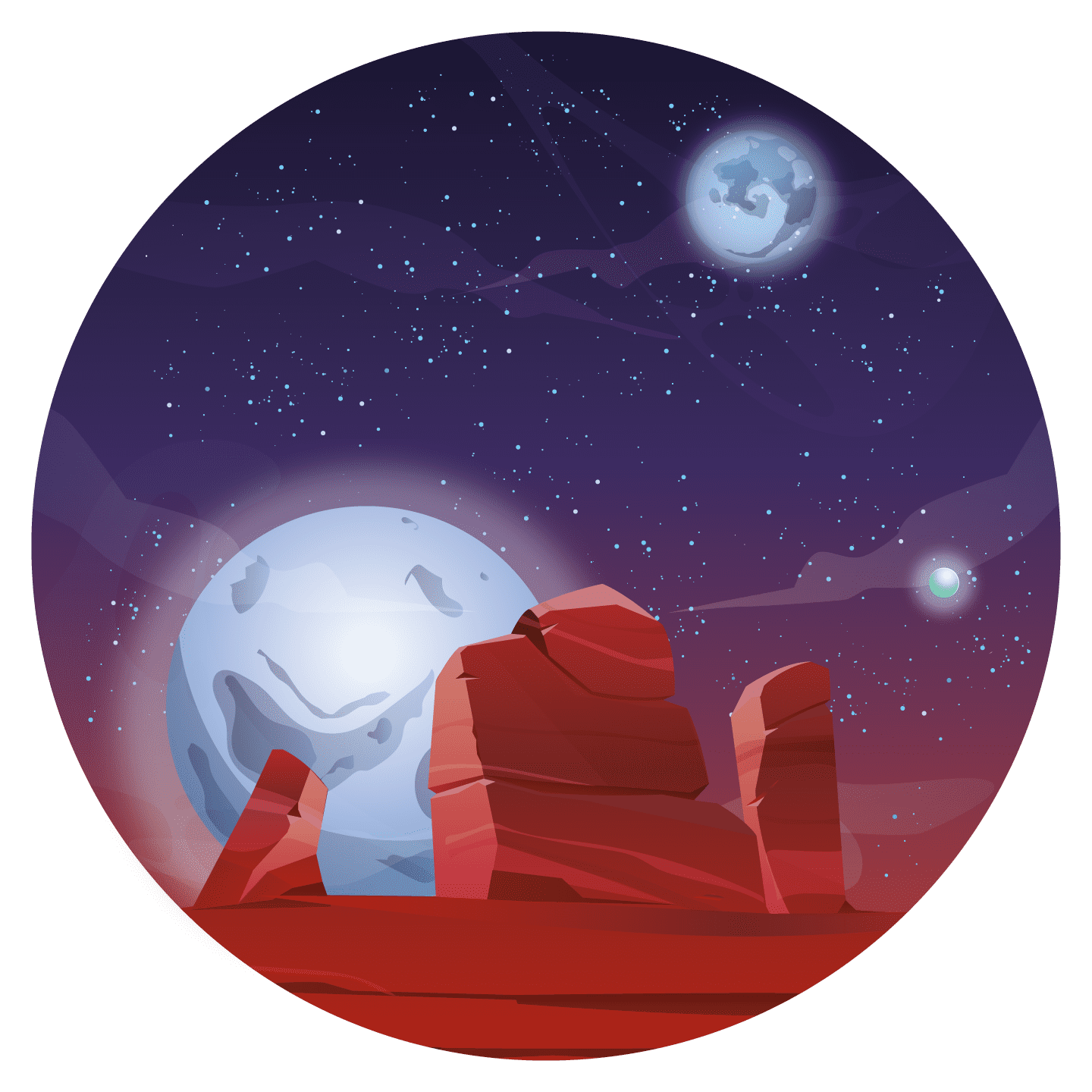 What Living In Outer Space Feels Like with Wild Planets Cute Artwork ...