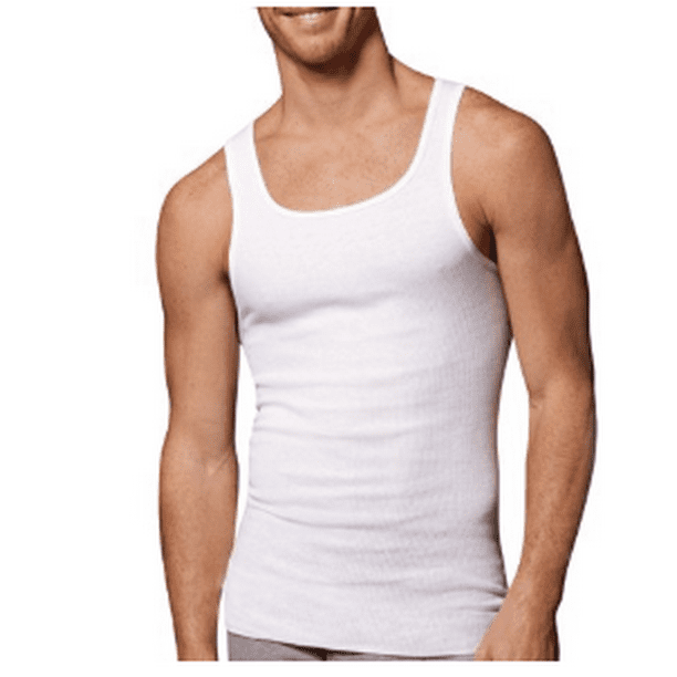 Hanes Hanes Mens Tagless Comfortsoft Tank Undershirt 6 Pack Up To