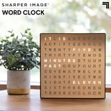 Sharper Image® LED Light-up Word Clock, 7.75", Electronic Desk Clock, USB Cord & Power Adapter ...