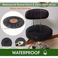 2PC Waterproof PU Bar Stool Cover Anti-Slip Round Seat Cover 11.5 Inch ...