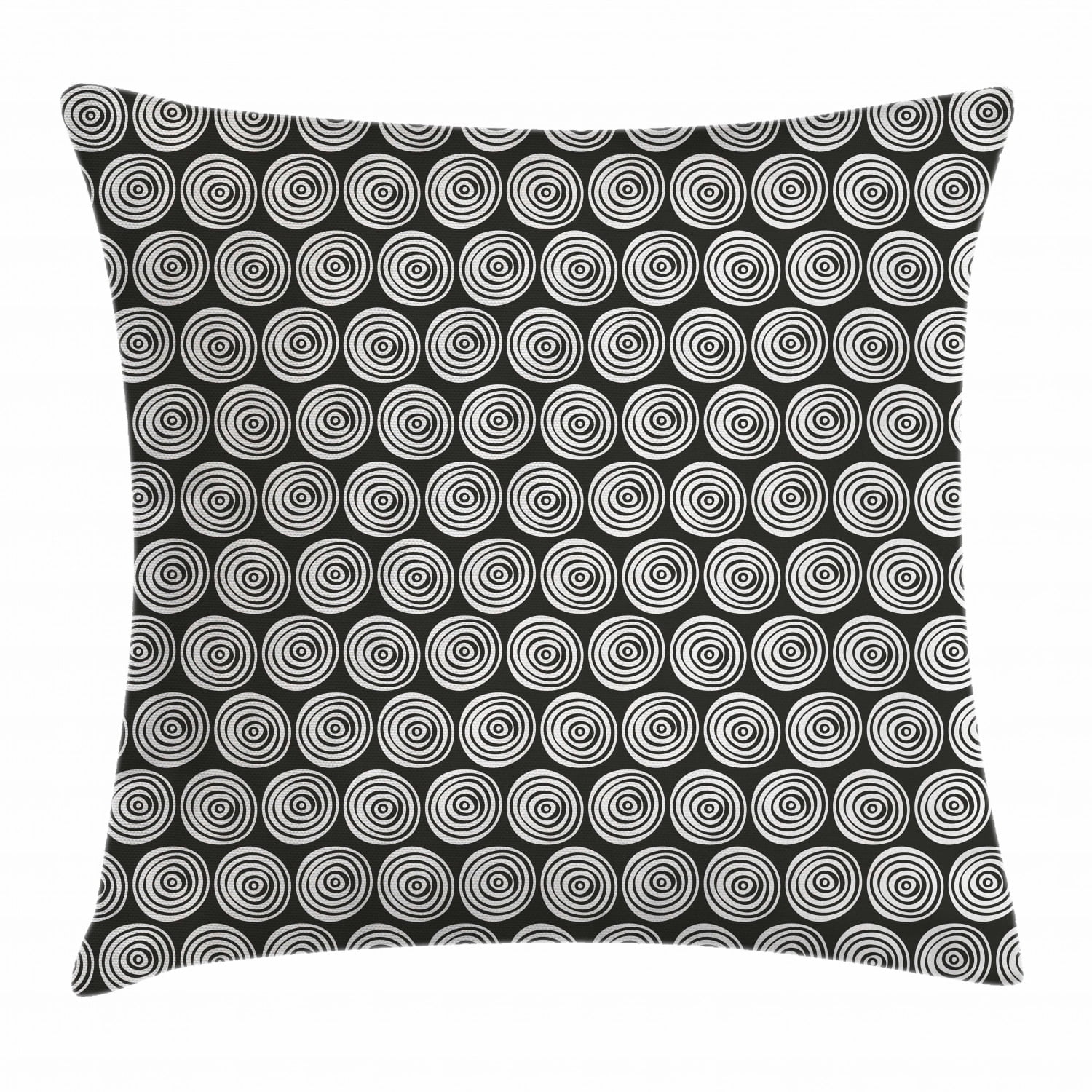 Geometric Throw Pillow Cushion Cover, Hypnotic Effect Crooked Spiral ...