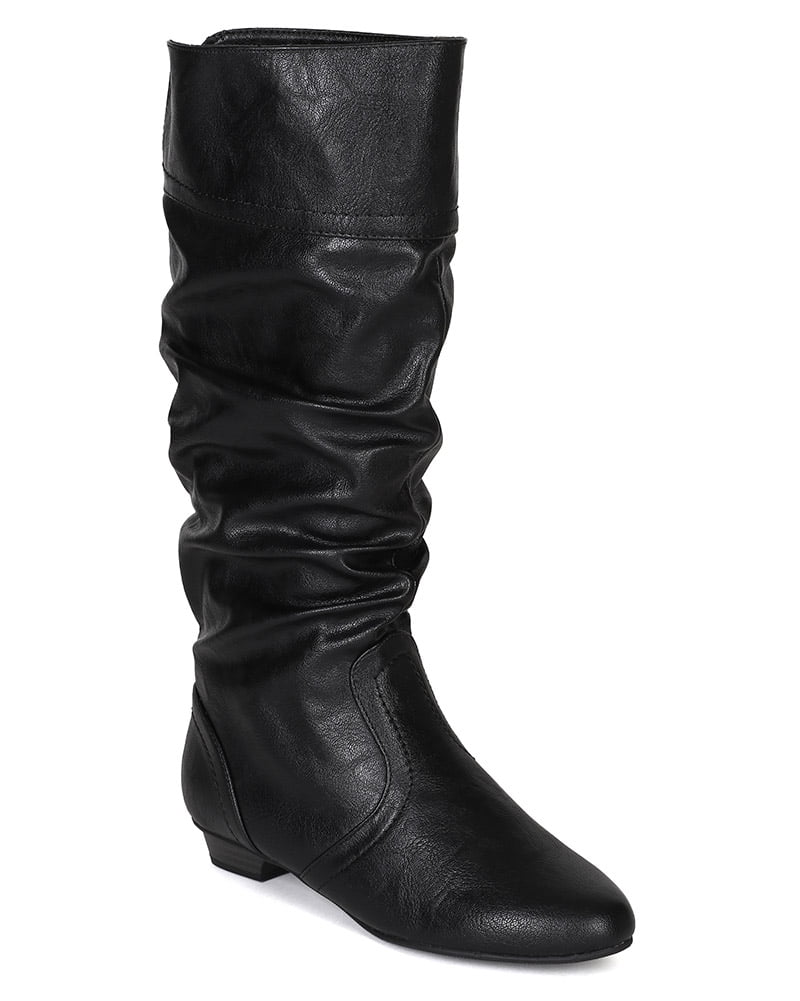 Soda BG59 Women Leatherette Knee High Slouchy Riding Boot - Walmart.com