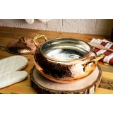 Handmade Solid Copper Cooking Pot with Lid & Brass Handle Heavy Duty ...