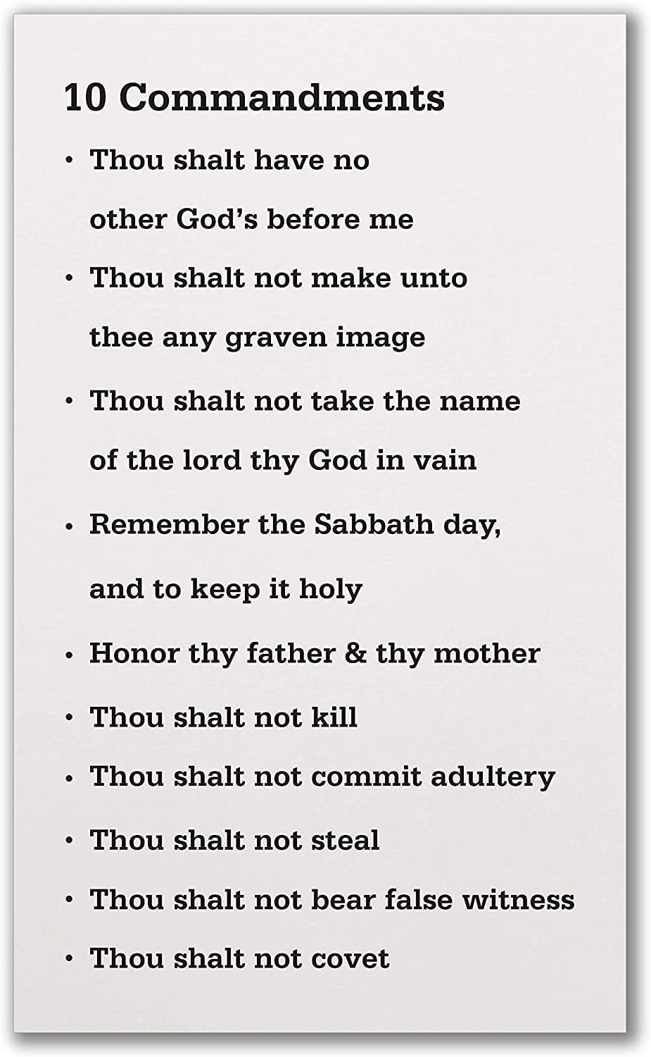 10 Commandments Rustic Wood Sign 12x18 - Walmart.com