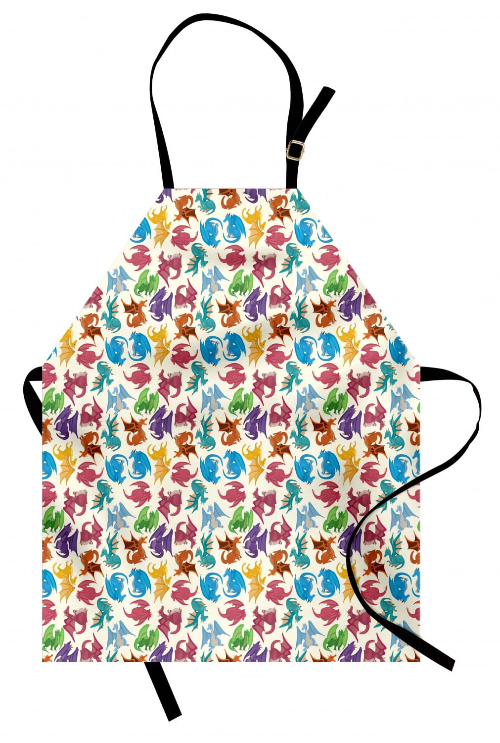 Dragon Apron Cartoon Style Design for Children Animal Pattern Colorful ...