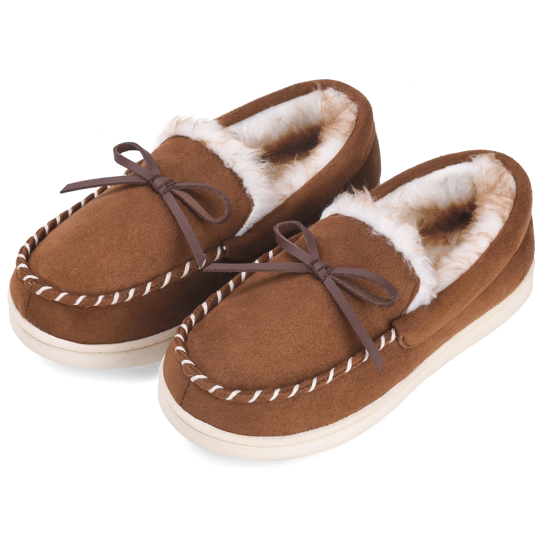 VONMAY Boys Girls Moccasins Slippers Memory Foam House Shoes Big Kids ...