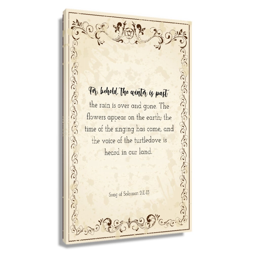 Bible Verse Scripture Wall Decor Song of Solomon 2 11-13 Poster Canvas ...