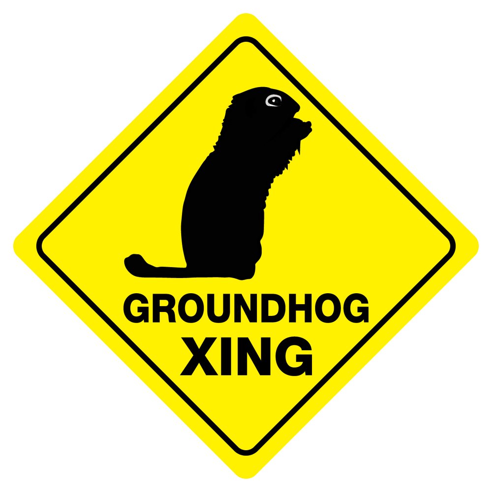 GROUNDHOG CROSSING Funny Novelty Sign - Walmart.com - Walmart.com