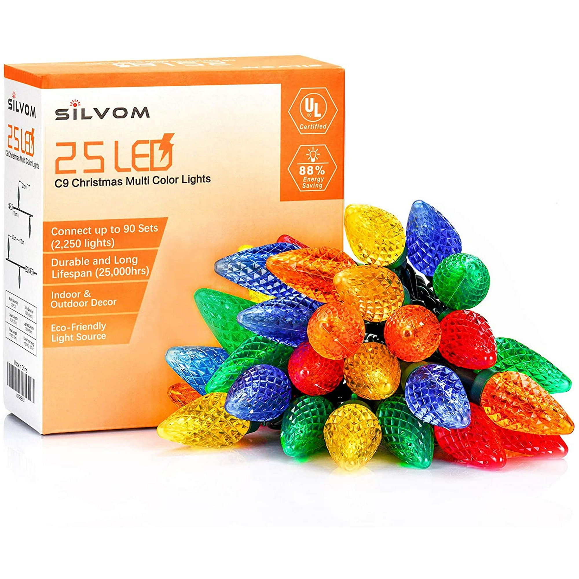 Click here for Yeater Multicolor Christmas Lights  25 Led C9 Stri... prices