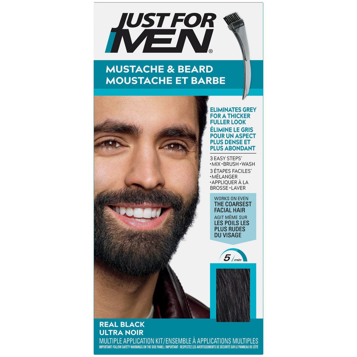 Click here for Just For Men Mustache & Beard M-55 Real Black Brus... prices