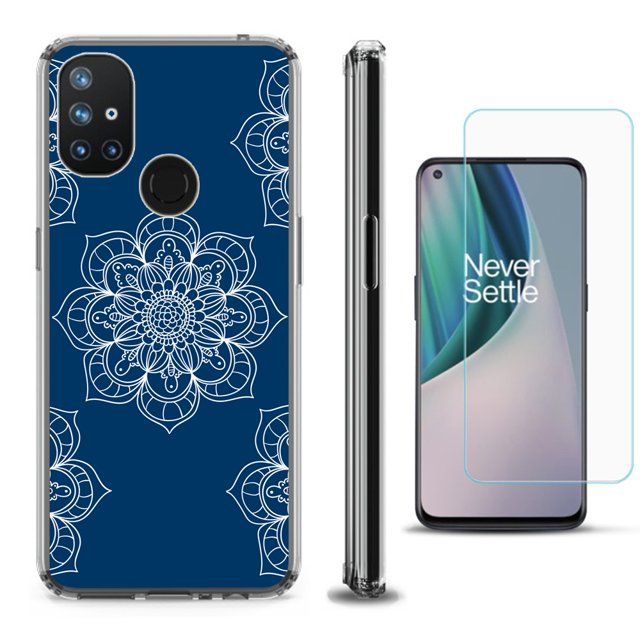Shockproof Bumper Phone Case for OnePlus Nord N10 5G, with Tempered Glass Screen Protector, by ...