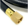 8' LP Propane Gas Hose Assembly 3/8" Female Flare x 1/4 Male NPT Brass [3643] Low Pressure for ...