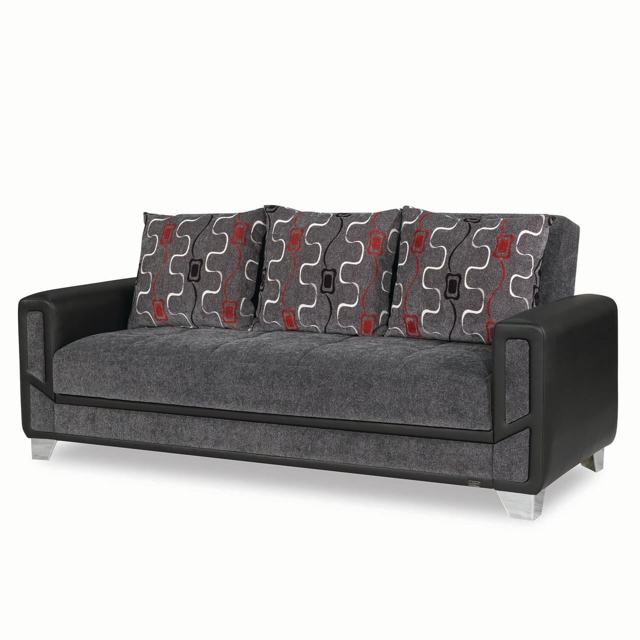 Ottomanson Ultimate Sofa Bed with Storage 75", Gray Chenille - Walmart.com