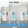LHRIVER Quiet Portable Air Conditioner, 8000 BTU, Dehumidifier, 2 Fan ...