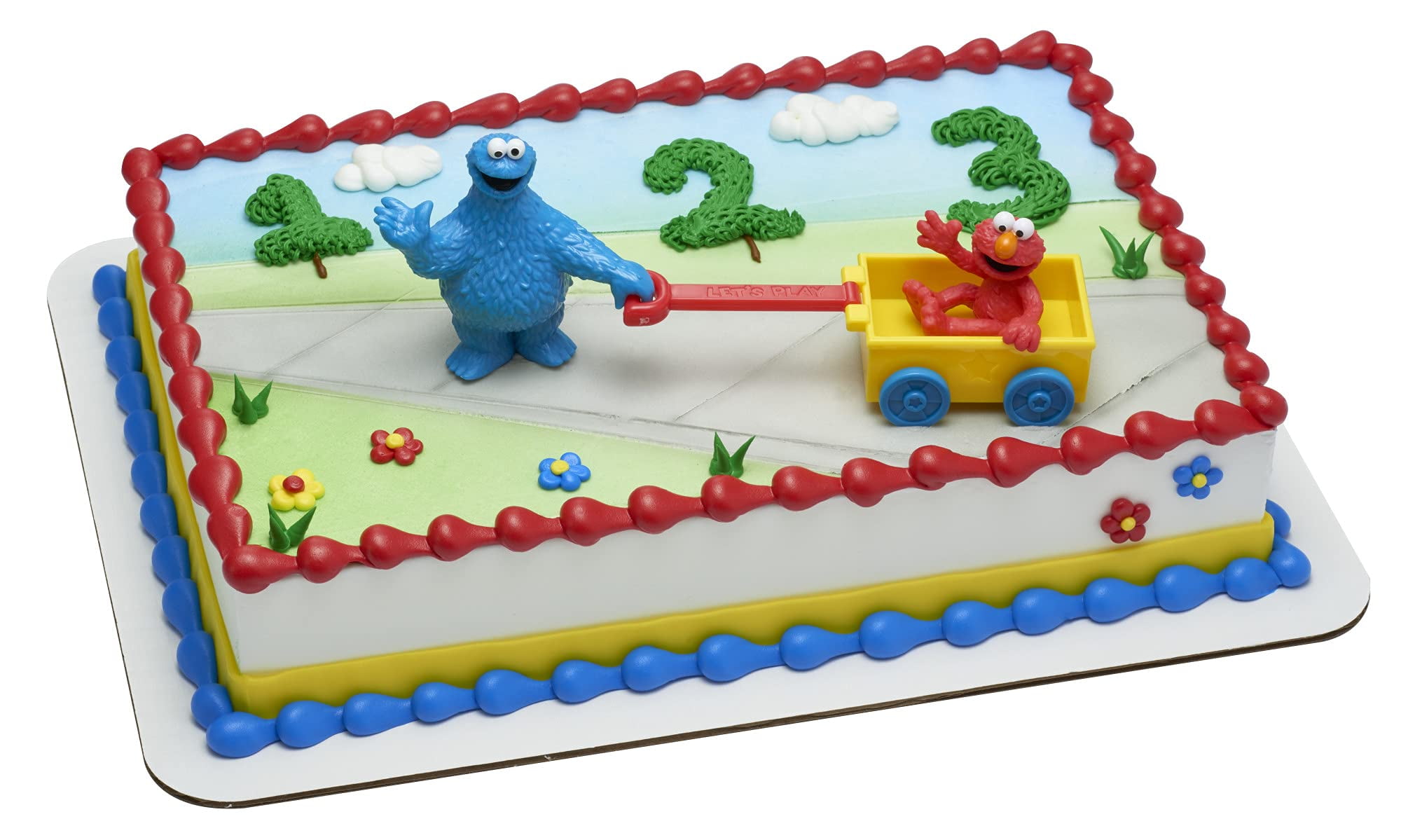 DecoSetA Sesame Street cake Toppers, 3-Piece Birthday Topper with Elmo ...