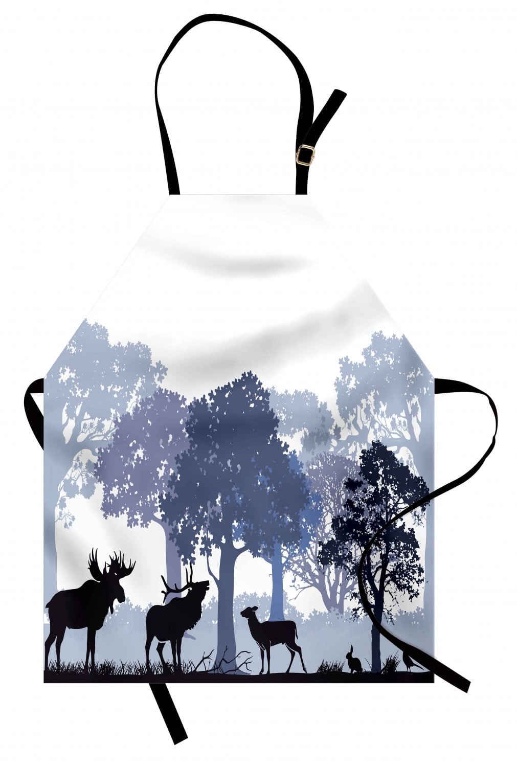 Moose Apron Forest Design Abstract Woods North American Wild Animals ...