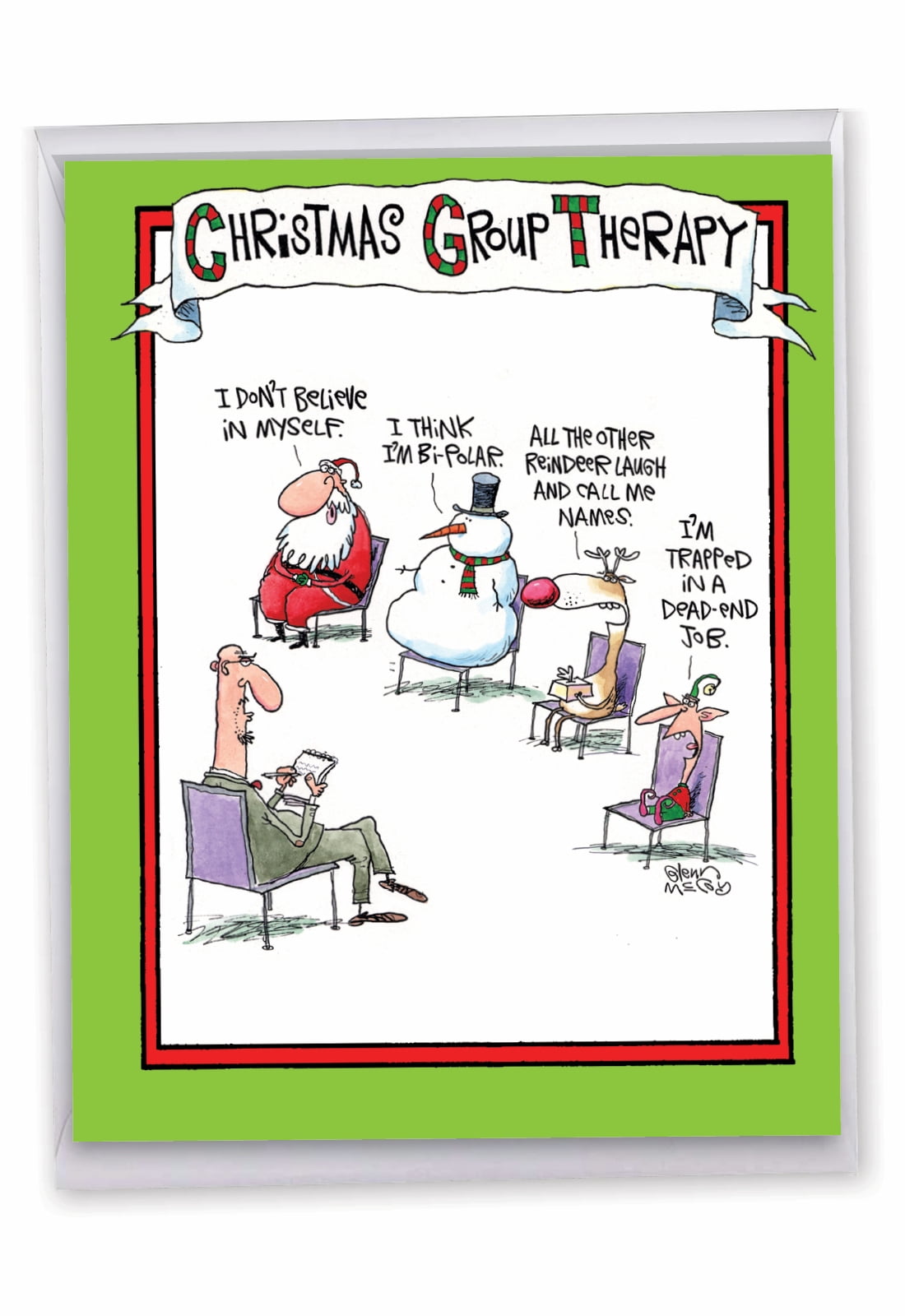 1 Big Funny Holiday Christmas Card with Envelope (8.5 x 11 Inch ...
