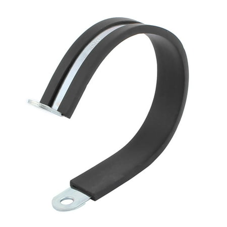 60mm Diameter Rubber Lined R Shaped Zinc Plated Hose Pipe Clips Clamp ...