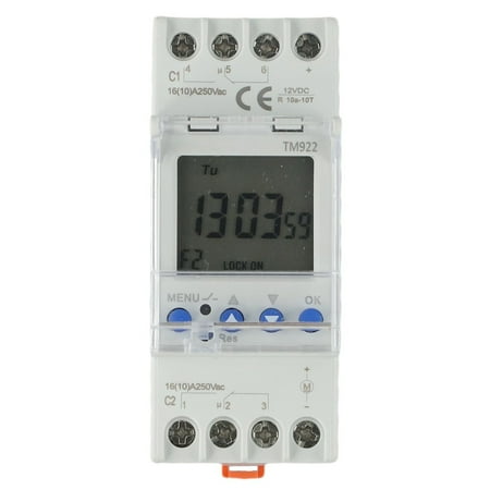 suyin Tm922 Din Mounted Timer 2-Channel Digital Timer With Dual Relays ...
