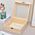 Wooden Box With Hinged Lid Unfinished Wood Box Small Wooden Box for ...