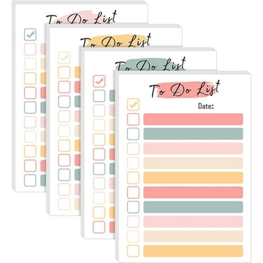 Daily to Do List Sticky Notepad / 6" x 10" Sticky Note Fill-in Schedule ...