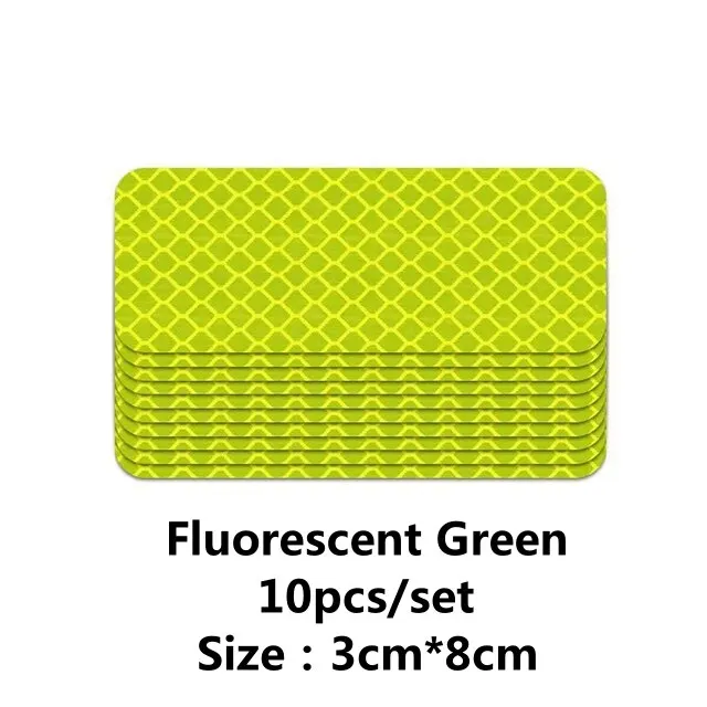 10pcs 3*8cm Car Bumper Reflective Stickers Reflective Warning Strip ...
