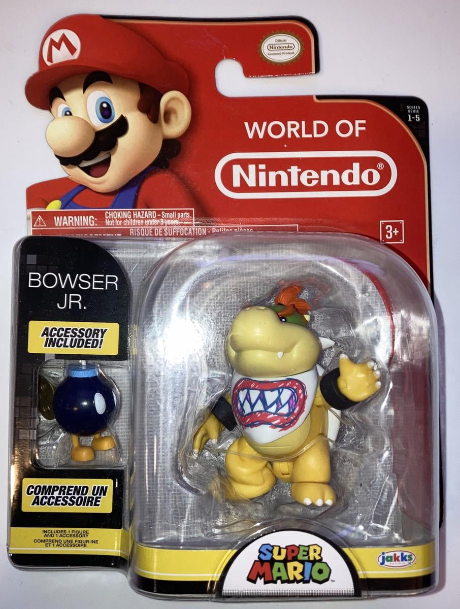 Super Mario Bowser Jr. 4-Inch Action Figure with Bob-Omb Accessory ...