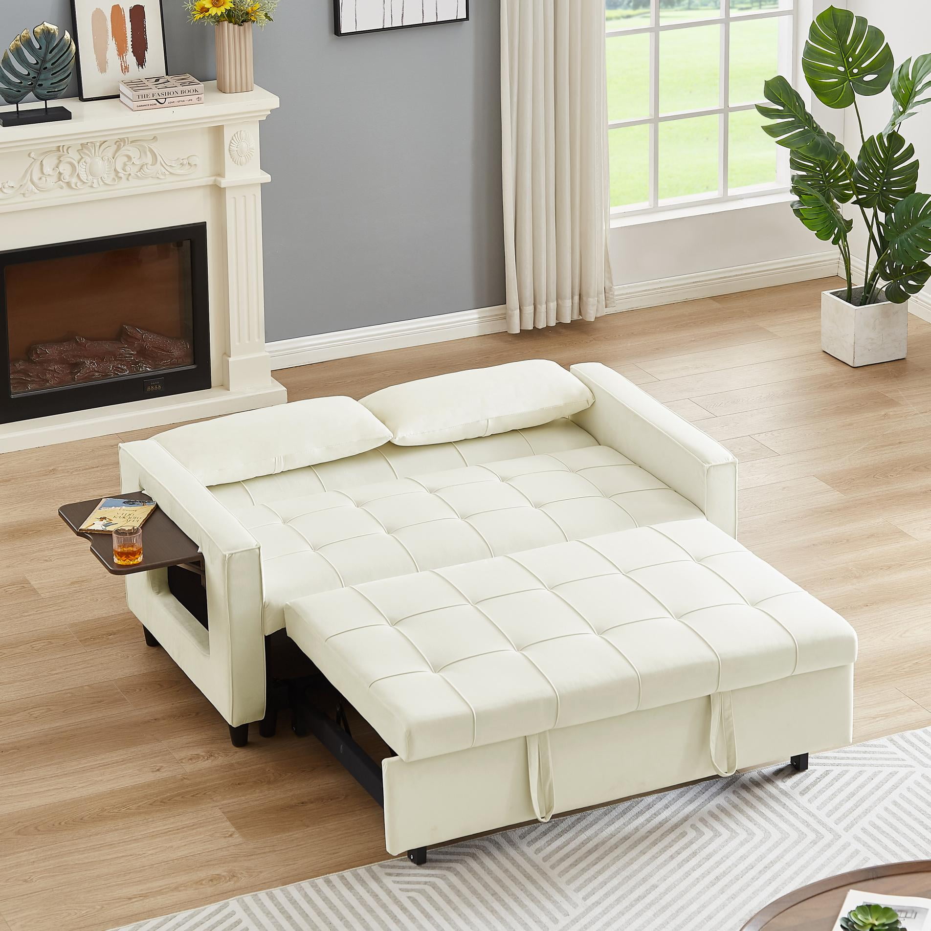 3 in 1 Chair Bed Sleeper, Convertible Chair Bed Sleeper with Wing ...