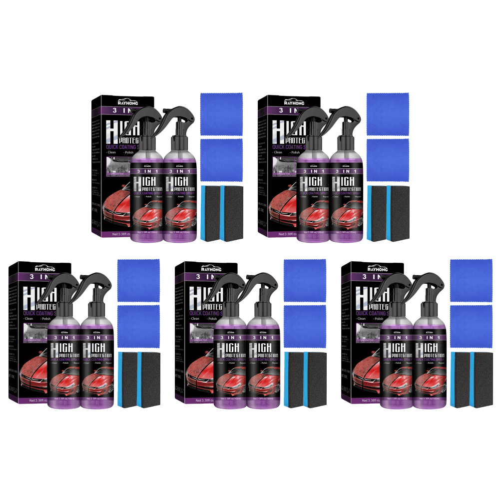 2 Juegos 3 en 1 Aerosol Revestimiento Cerámico para Coche 100ml ...