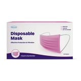 Disposable Face Masks 3-Ply Individually Wrapped , 50ct - Light Pink ...