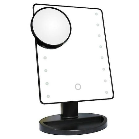 Table Mirror With Lighting Black Make-up Mirror With Light Make-up ...