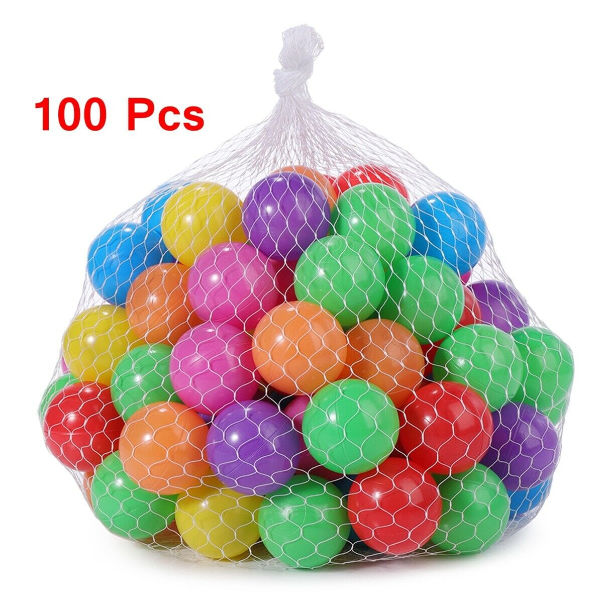 100Pcs Soft Plastic Kids Play Ball Pit, Ocean Ball,Colorful Ball Fun ...