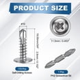 170 Pack Sheet Metal Screws, 410 Stainless Steel Truss-Head Self ...