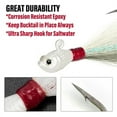 Dr.Fish 3 Pack Bucktail Jigs Saltwater Fishing Fluck lure Freshwater ...