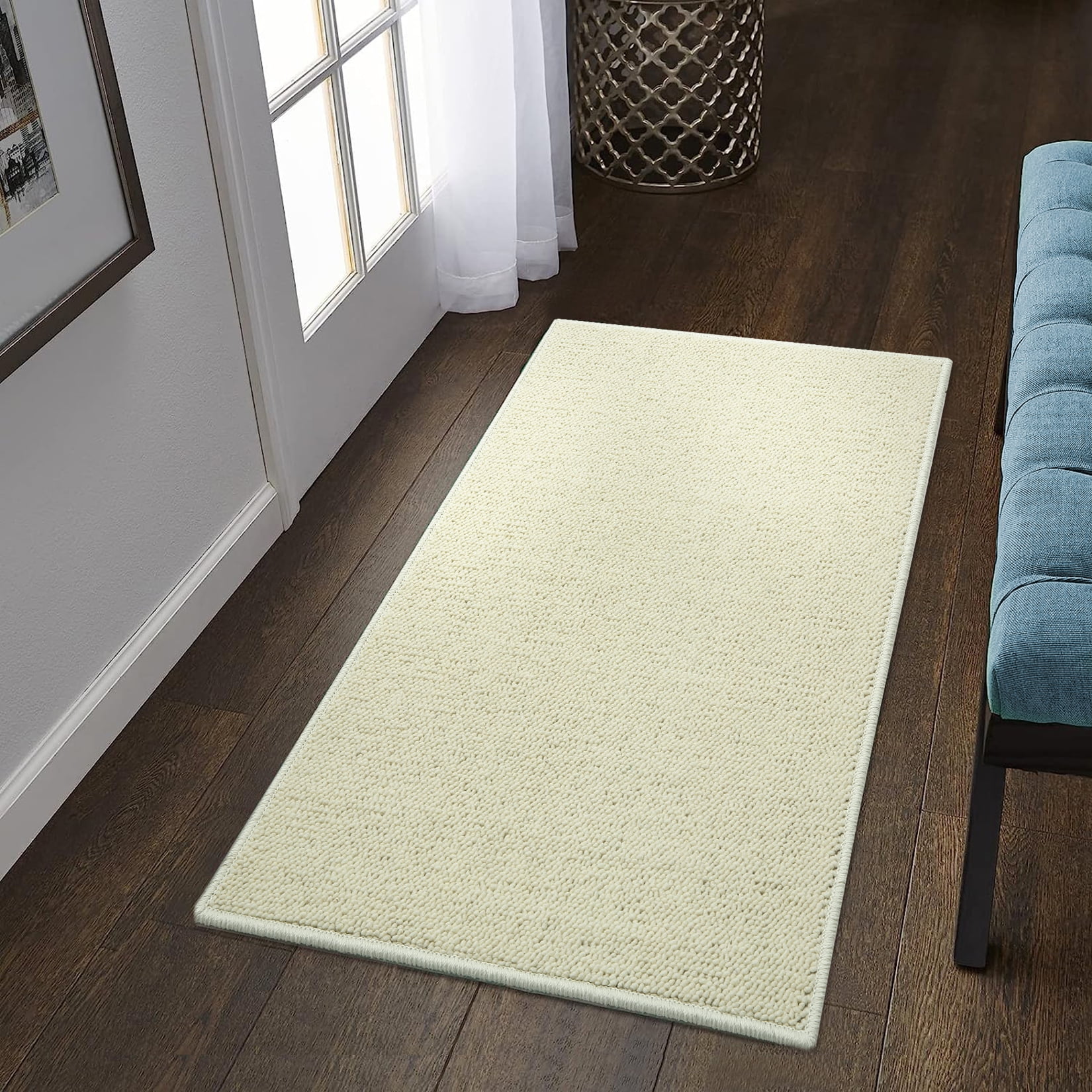 ZACOO Small Entryway Rug 2' x 3' Modern Solid Area Rug Fuzzy Plush Door ...