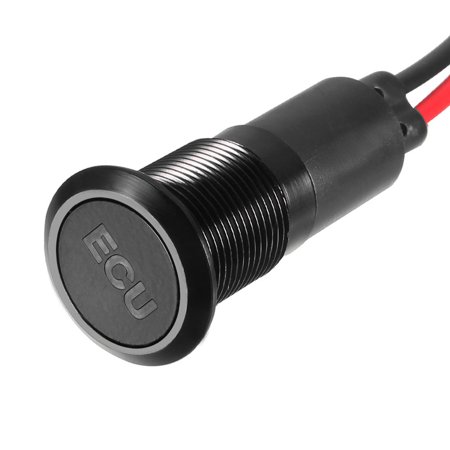 Signal Indicator Light, DC 12V 12mm Red LED Aluminum Shell with Symbol ...