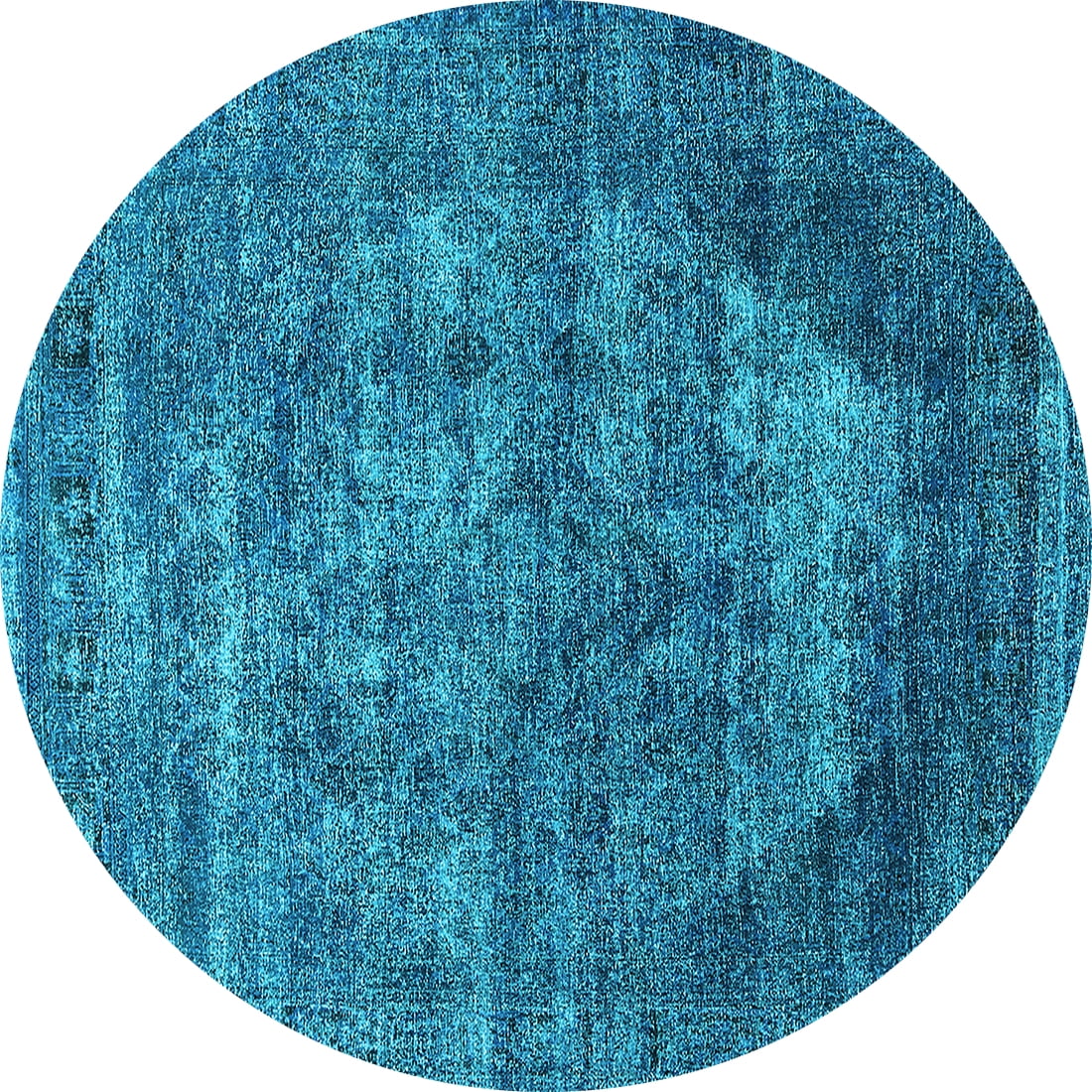 Ahgly Company Indoor Round Persian Light Blue Bohemian Area Rugs, 8 ...