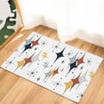 Colorful Stars Door Mat Vintage Red Yellow Black Star Shiny Diamonds ...