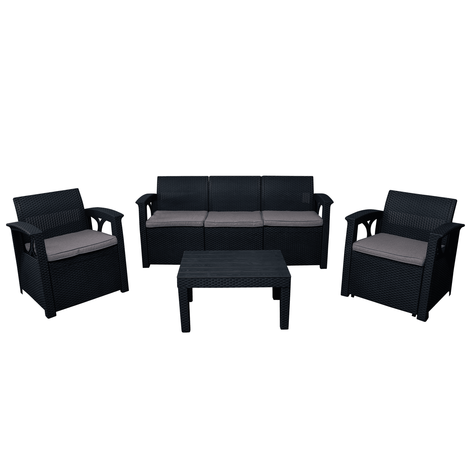 Sala Grande de 4 piezas Tipo Rattan para Jardín Swiss Outdoors SO ...