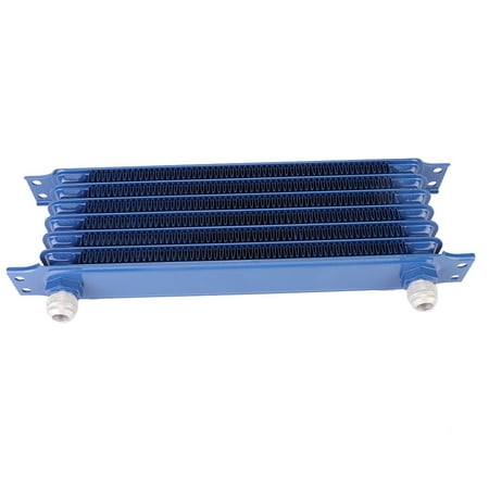 FLAMEEN Car Oil Cooler, Engine Oil Cooler,7 Rows Blue Color Auto Engine ...