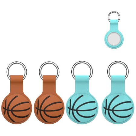 Portable Protective Case for AirTag, Soft Silicone Cartoon Basketball ...