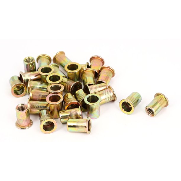 M8x18mm Countersunk Head Ribbed Body Blind Rivet Nuts Insert Nutserts ...
