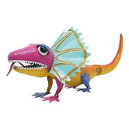 Continental Art Center Colorful Enameled Metal Alligator Statue - Red ...