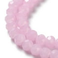 Baking Painted Imitation Jade Glass Bead Strands Faceted Rondelle Pearl ...
