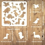 1Pc Cartoon Dinosaurs Painting Stencil Drawing Template on Wood Wall ...