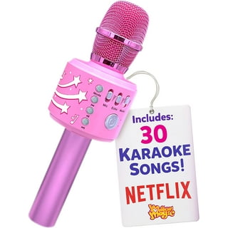 LEDeez Wireless Bluetooth LED Karaoke Microphone Set of 2, Pink ...