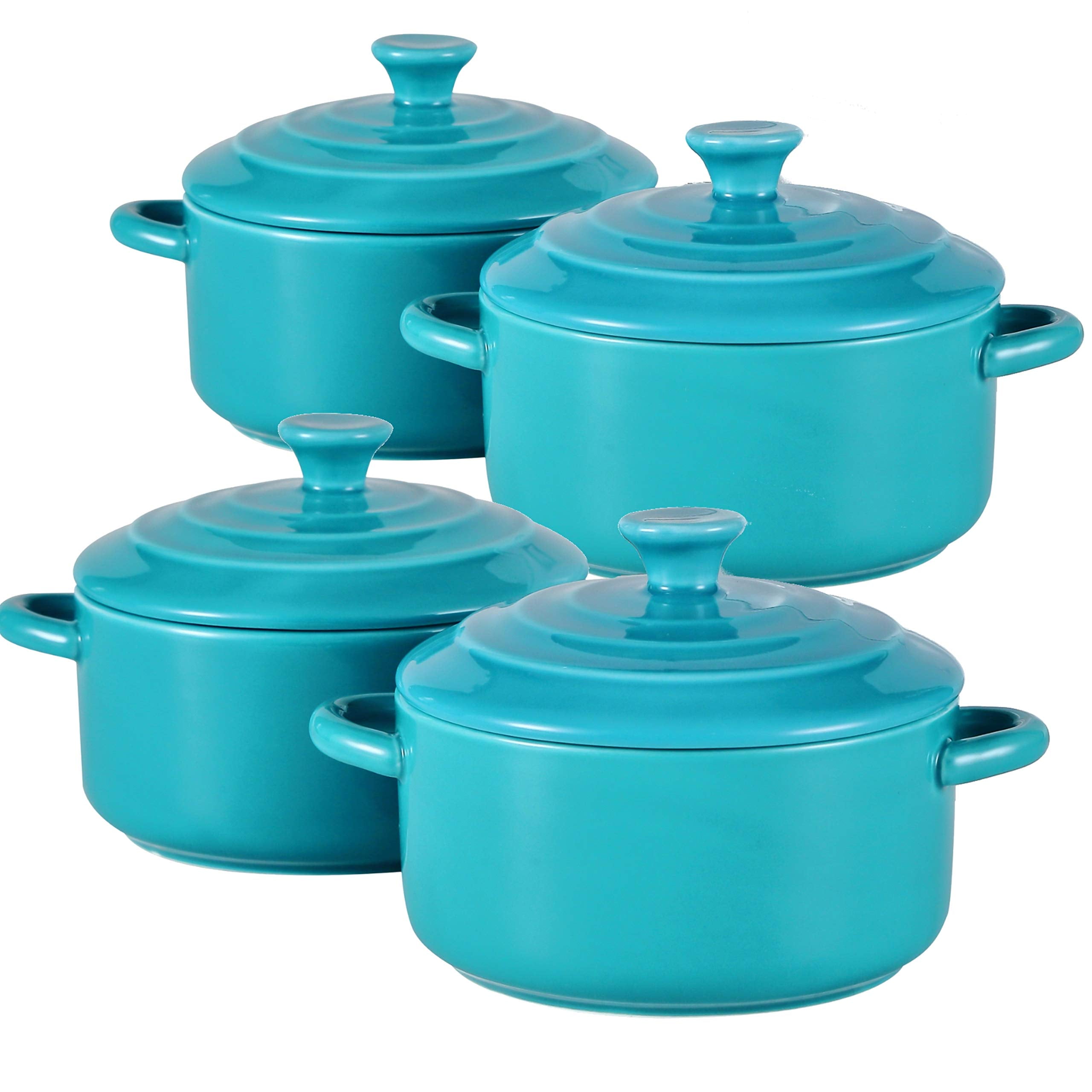 Bruntmor 85 Ounce Mini Cocotte Ceramic Ramekins For Baking Mini ...