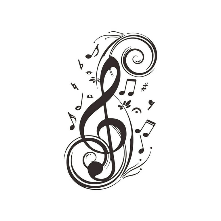 White Music Notes Decals