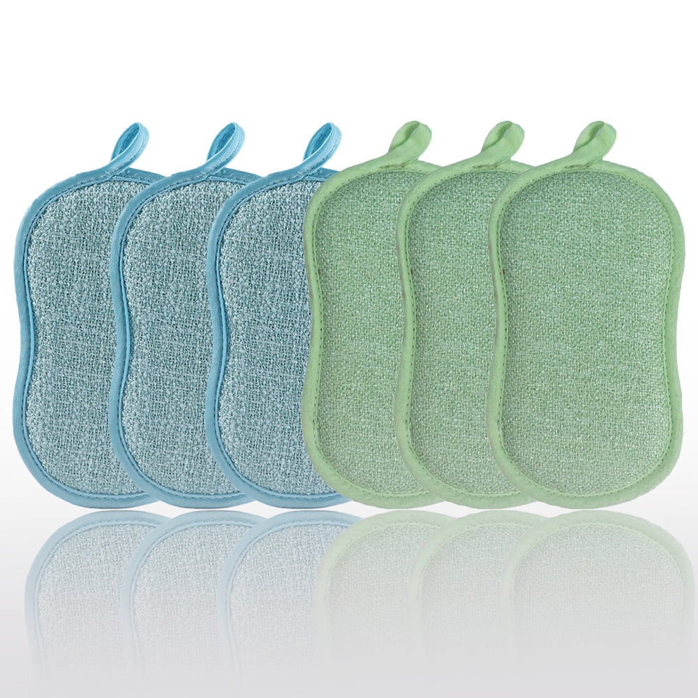 Multi-Purpose Scrub Sponges for Kitchen - Non-Scratch Microfiber Sponge ...